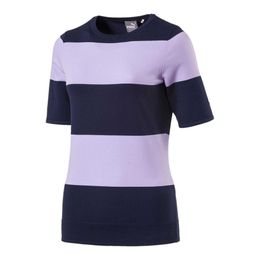 Puma - Pullover Top f&uuml;r Damen, Emblem, kurz&auml;rmlig (Marine/Violett)