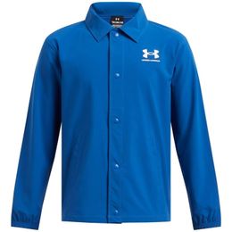 Under Armour - Trainerjacke f&uuml;r Jungen, Front Knopfleiste, gewebter Stoff (Blau)