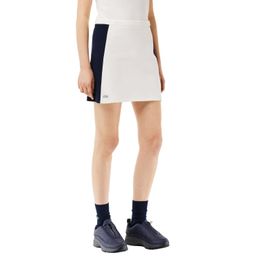 Lacoste - Minirock f&uuml;r Damen, Piqu&eacute; (Wei&szlig;/Marine)