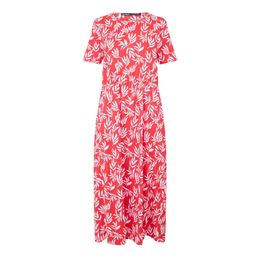 Threadbare. Threadbare - "Danni" Midikleid f&uuml;r Damen, Rundhalsausschnitt (Rot/Wei&szlig;)