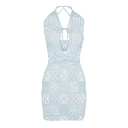 Off-White Off White - Minikleid f&uuml;r Damen (Blau/Wei&szlig;)