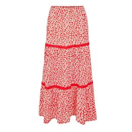 Threadbare. Threadbare - "Aubrie" Langer Rock f&uuml;r Damen, Regul&auml;r (Rot)