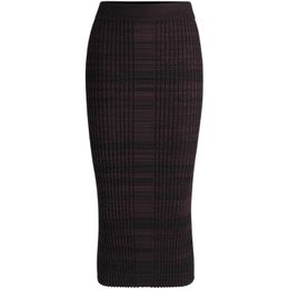 BOSS - "Farmina" Midirock f&uuml;r Damen, Jerseyware (Dunkelrot)