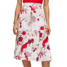 BOSS - "Vallua" Midirock f&uuml;r Damen, Hoch geschnitten (Floral)