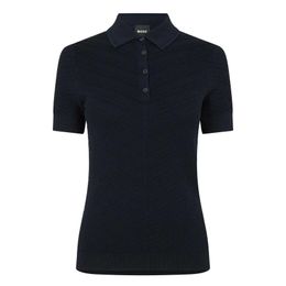 BOSS - "Fointa" Poloshirt f&uuml;r Damen, kurz&auml;rmlig (Dunkelblau)