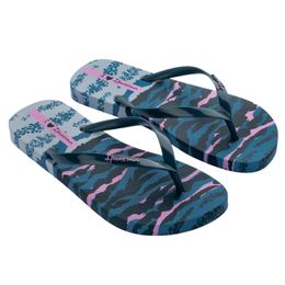Ipanema - Farbeffekt Flipflops f&uuml;r Damen, Flach (Blau bedruckt)