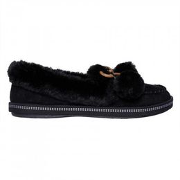 Skechers - "Cosy CampF" Hausschuhe f&uuml;r Damen, Mokkasin, Flach (Schwarz)