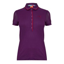 Puma - "Novelty" Poloshirt f&uuml;r Damen, Emblem, Mesh-&Auml;rmel (Violett)