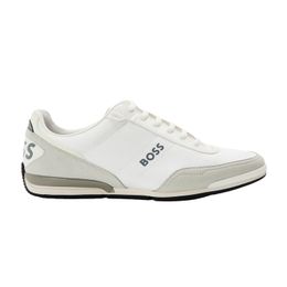 BOSS - "Saturn" Sneaker f&uuml;r Herren, Niedrig geschnitten (Wei&szlig;)