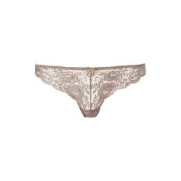 Lascana String beige Gr. 40/42 f&uuml;r Damen. Mit Schleife. K&ouml;rpernah
