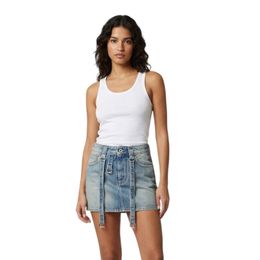 Off-White - Minirock f&uuml;r Damen, Denim (Graublau)
