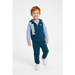 Puma M&auml;dchen Trainingsanzug "MINICATS TEE HOODED FZ AND PANTS SET TR INF"inky depths, Gr. 80, bedruckt, Sweatware, Obermaterial: 68% Baumwolle, 32%