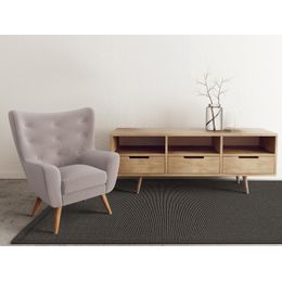 Sisalteppich Dekowe, B:100cm H:5mm L:250cmnachtgrau, Sisal, Teppiche, "Mara S2 mit Bord&uuml;re Spezial", 100% Sisal, auch als L&auml;ufer, Wohnzimmer