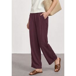 Street One Damen Stoffhose "Style Emee"rustic rouge (l&auml;nge 26), Gr. 42, unifarben, Web, Obermaterial: 100% Viskose, Hosen, Sommerhose mit Gummizug im