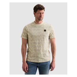 PME-Legend PME LEGEND Herren Kurzarmshirt "T-shirt RH slub jersey alloverprint"bone wei&szlig;, Gr. L, gemustert, Jersey, Obermaterial: 100% Baumwolle, Shirts,