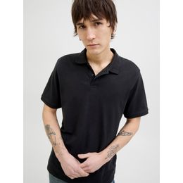 Jack & Jones JACK & JONES Herren Poloshirt "JJKANE POLO SS 2PK MP"schwarz pack:schwarz, moonbeam, Gr. XS, unifarben, Jersey, Obermaterial: 60% Baumwolle, 40%