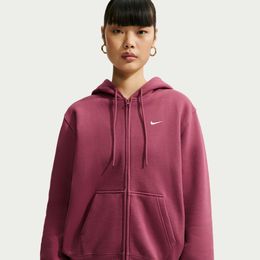 Nike Sportswear Damen Kapuzensweatjacke "W NK STDO FLC MW STD FZ HDY"pink smoke, sail, Gr. S, angeraute Sweatware, Obermaterial: 80% Baumwolle, 20%