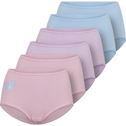 w&auml;schepur Damen Taillenslip 2x ros&eacute; + 2x flieder + 2x eisblau Gr&ouml;&szlig;e 40