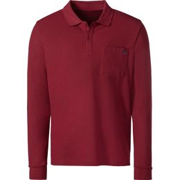 Catamaran Herren Langarm-Poloshirt dunkelrot Gr&ouml;&szlig;e 48/50