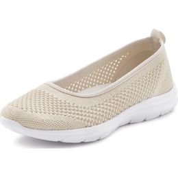 Lascana Damen Sneaker Ballerinas beige Gr&ouml;&szlig;e 37