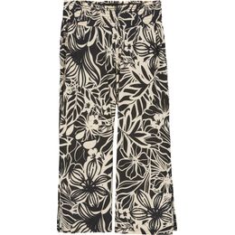 sheego Damen Druckhose In Culotte-Form schwarz-sand-bedruckt Gr&ouml;&szlig;e 46