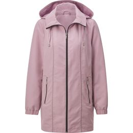 CR&Eacute;ATION L Damen &Uuml;bergangsjacke mit abkn&ouml;pfbarer Kapuze mauve Gr&ouml;&szlig;e 38