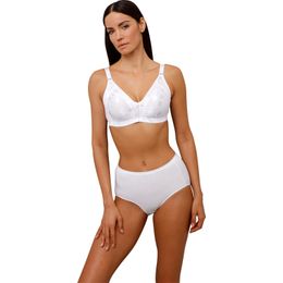 Naturana Damen Minimizer-BH ohne B&uuml;gel im Bl&uuml;mchendessin wei&szlig; Gr&ouml;&szlig;e 85E