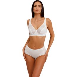 Naturana Damen Komfort-BH ohne B&uuml;gel mit 2-geteilten Cups ecru Gr&ouml;&szlig;e 95D
