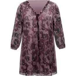 CR&Eacute;ATION L Damen Tunika im Animal-Dessin bordeaux-mauve-bedruckt Gr&ouml;&szlig;e 40