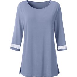 w&auml;schepur Damen Schlafanzug mit Mesh-Eins&auml;tzen taubenblau Gr&ouml;&szlig;e 48/50