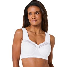 w&auml;schepur Damen Entlastungs-BH ohne B&uuml;gel mit wattierten Komforttr&auml;gern wei&szlig; Gr&ouml;&szlig;e 85B
