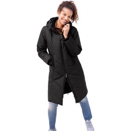 CR&Eacute;ATION L Damen Steppmantel mit Kapuze schwarz Gr&ouml;&szlig;e 36