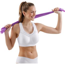 CR&Eacute;ATION L Damen Sport-BH ohne B&uuml;gel aus atmungsaktivem Spacer-Gewebe wei&szlig; Gr&ouml;&szlig;e 105B
