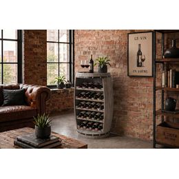 Riess Ambiente Authentisches Weinregal BODEGA 80cm natur Pinie Weinfass Shabby Chic Riess-Ambiente
