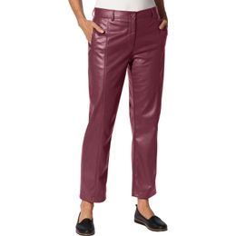 CR&Eacute;ATION L Damen Lederimitathose mit Teilungsnaht vorne bordeaux Gr&ouml;&szlig;e 48