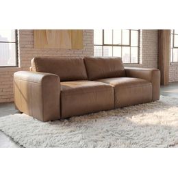 Riess Ambiente Echtleder Sofa BIG GEORGE 205cm cognac Taschenfederkern 2-Sitzer Couch Riess-Ambiente Wohnzimmer Industrie & Loft Modern