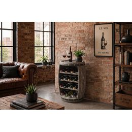 Riess Ambiente Authentisches Weinregal BODEGA 65cm natur Pinie Weinfass Shabby Chic Riess-Ambiente
