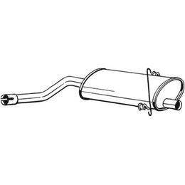 BOSAL Mittelschalld&auml;mpfer 215761 f&uuml;r SAAB
