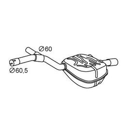 VEGAZ Endschalld&auml;mpfer fs747 f&uuml;r Ford