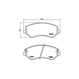 MAGNETI MARELLI Bremsbelagsatz, Scheibenbremse 363700437007 f&uuml;r Chrysler JEEP