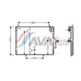 AVA CLEVER CHOICE Kondensator, Klimaanlage ms5160 f&uuml;r Mercedes