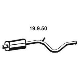 VEGAZ Mittelschalld&auml;mpfer pgs250ebern f&uuml;r Peugeot Citro&euml;n