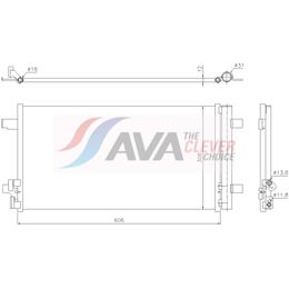 AVA CLEVER CHOICE Kondensator, Klimaanlage vn5469d f&uuml;r Skoda