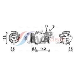 AVA QUALITY COOLING AVA CLEVER CHOICE Kompressor, Klimaanlage bwak393 f&uuml;r BMW