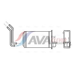 AVA QUALITY COOLING W&auml;rmetauscher, Innenraumheizung pea6088 f&uuml;r Peugeot