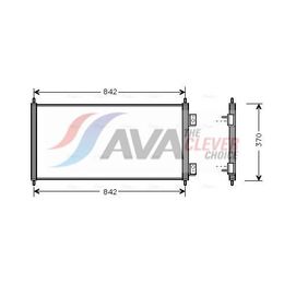 AVA CLEVER CHOICE Kondensator, Klimaanlage fd5303 f&uuml;r Ford