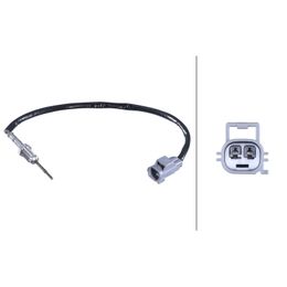 Hella Sensor, Abgastemperatur 6PT 358 284-201 f&uuml;r Ford