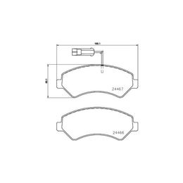 MAGNETI MARELLI Bremsbelagsatz, Scheibenbremse 363700423161 f&uuml;r Fiat RAM