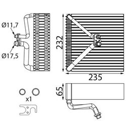 Mahle Verdampfer, Klimaanlage ae288000s f&uuml;r Vaughall REACH