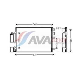 AVA CLEVER CHOICE Kondensator, Klimaanlage rt5376d f&uuml;r DACIA